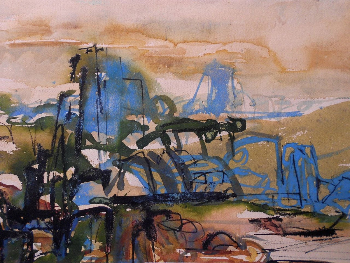 Gregory Garrett Rare Original Modern Abstract Expressionist Watercolor ...